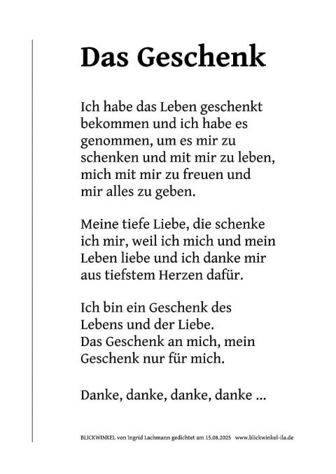 Gedicht Zum Geschenk Uberreichen